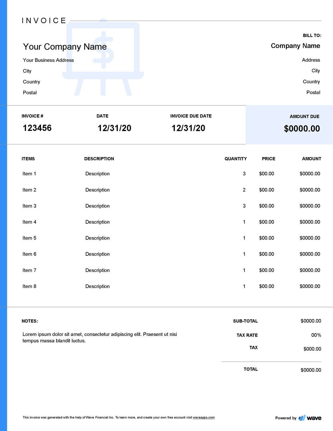 Sales Invoice Template - Free Download