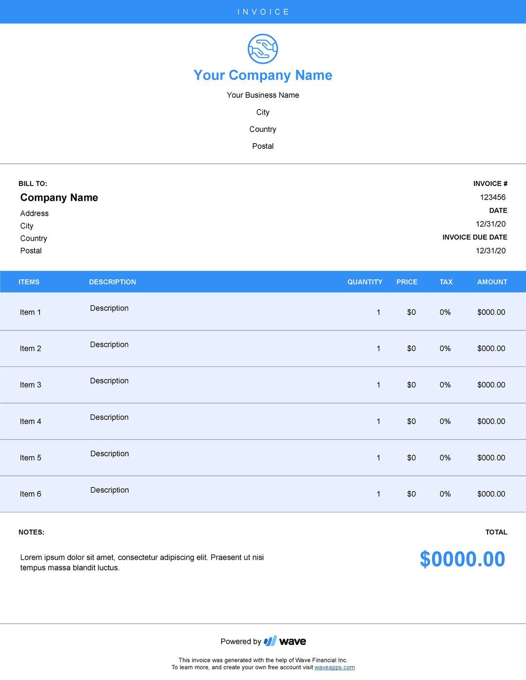Therapist Invoice Template - Free Download