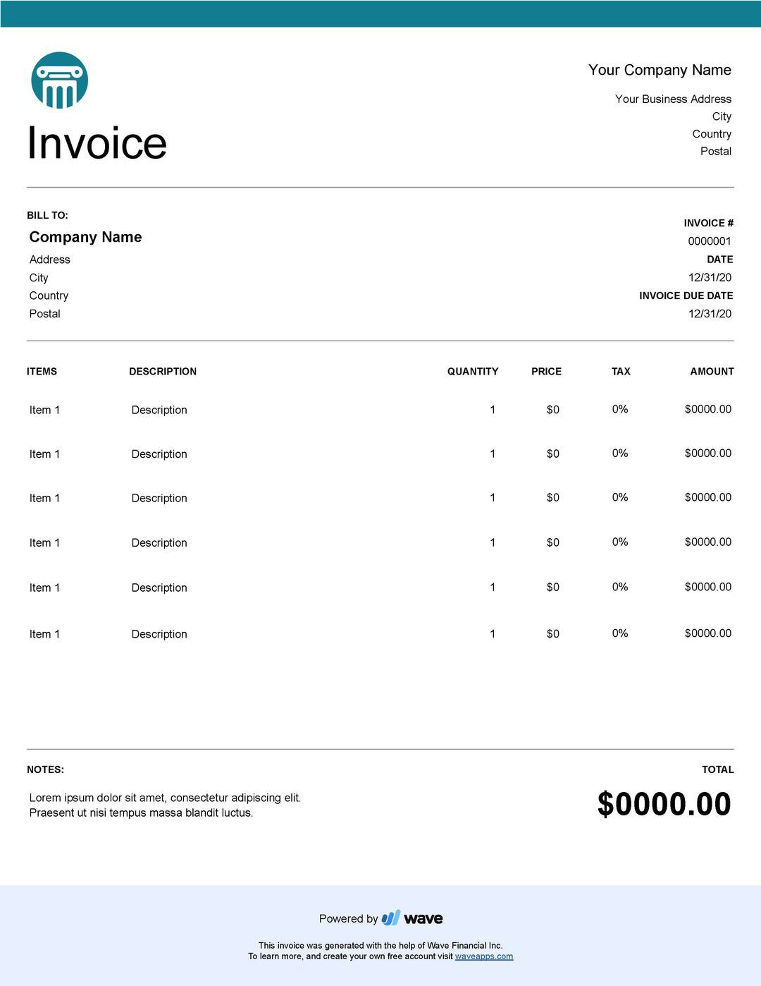 Law Firm Invoice Template - Free Download