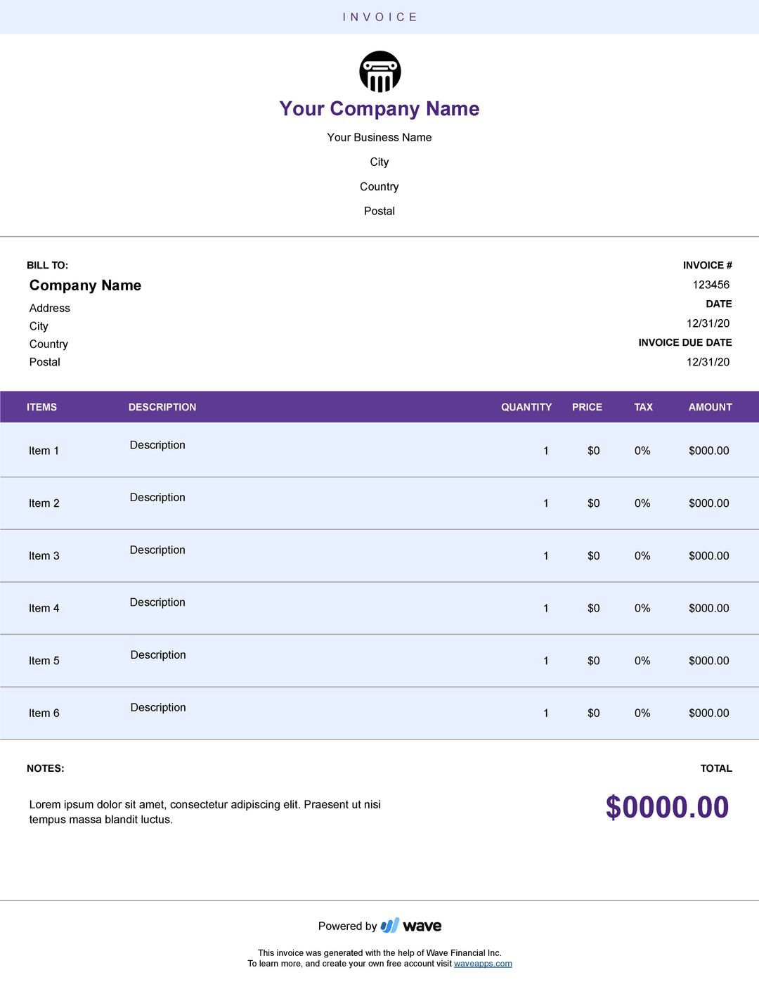 Law Firm Invoice Template - Free Download