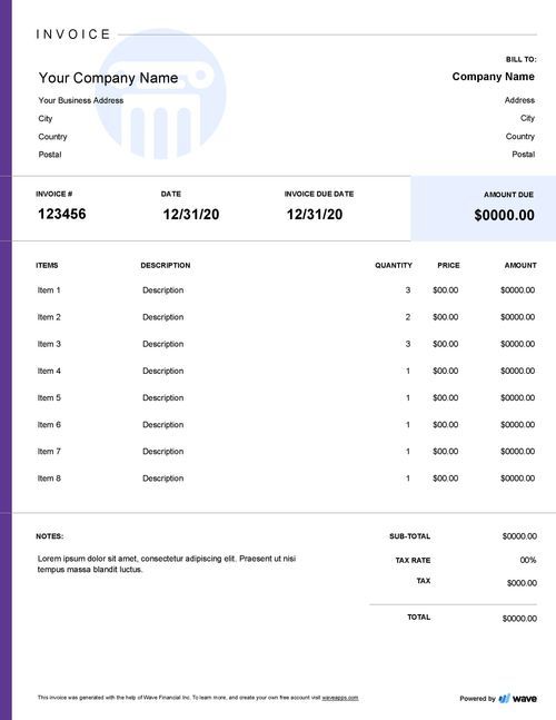Law Firm Invoice Template - Free Download