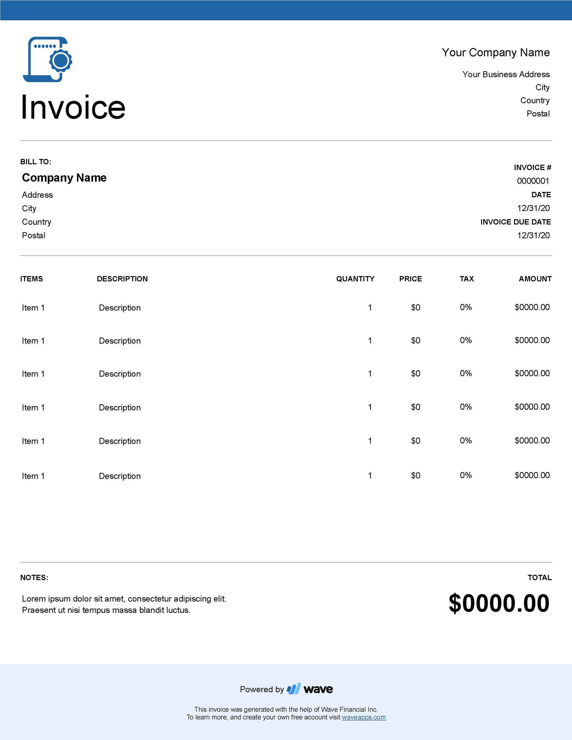 Notary Public Invoice Template - Free Download