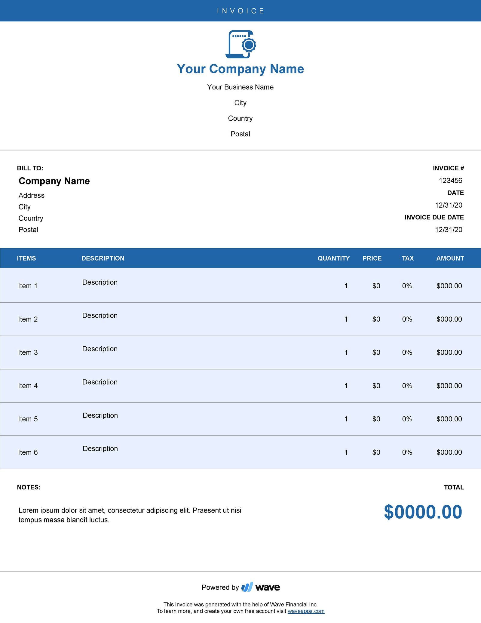 Notary Public Invoice Template - Free Download