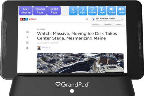 GrandPad Internet