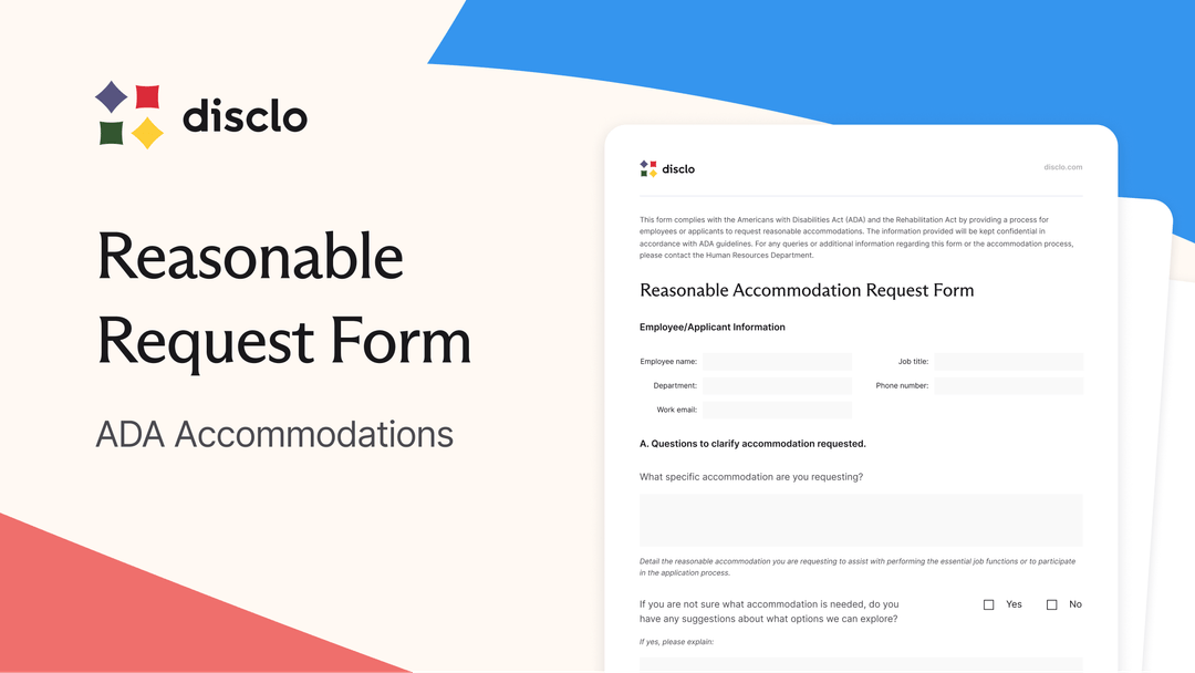 ADA Accommodation Request Form Template 2024 | Disclo Resource