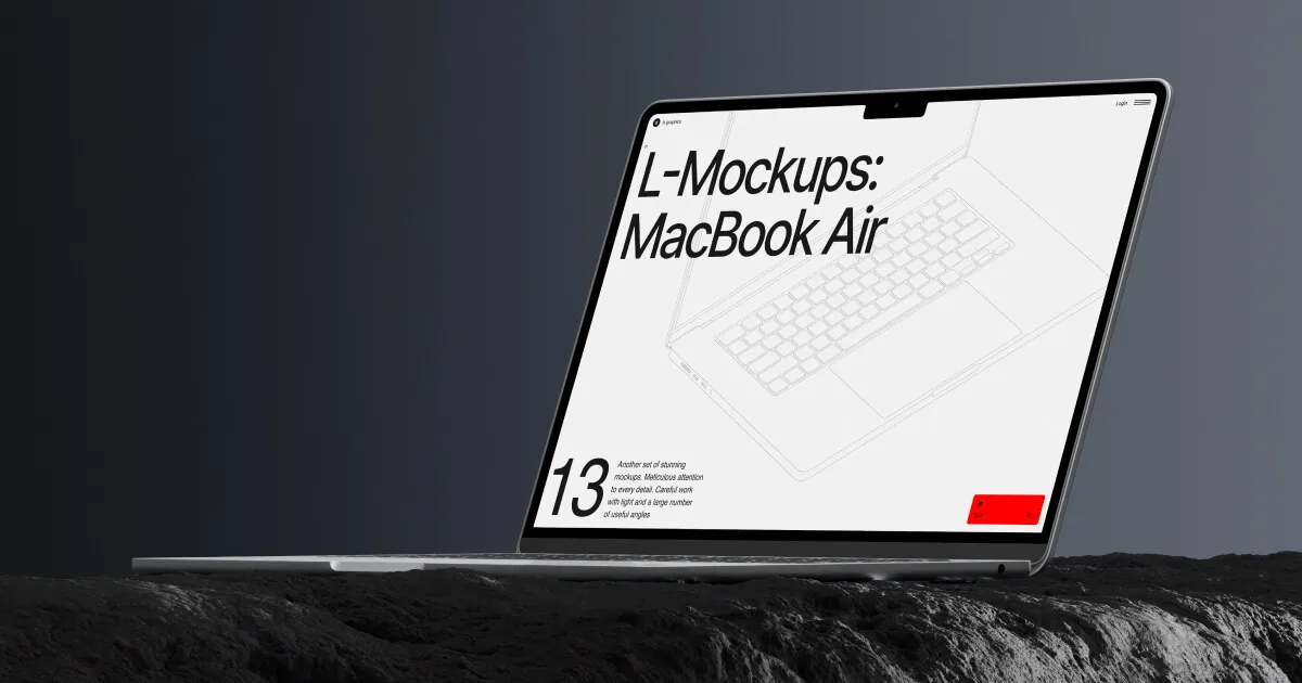 Download L-Mockups: MacBook Air | Premium Mockups Collection | ls.graphics