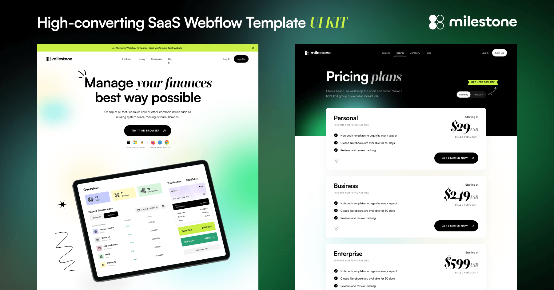 Login | Milestone Plus - Webflow Ecommerce Website Template