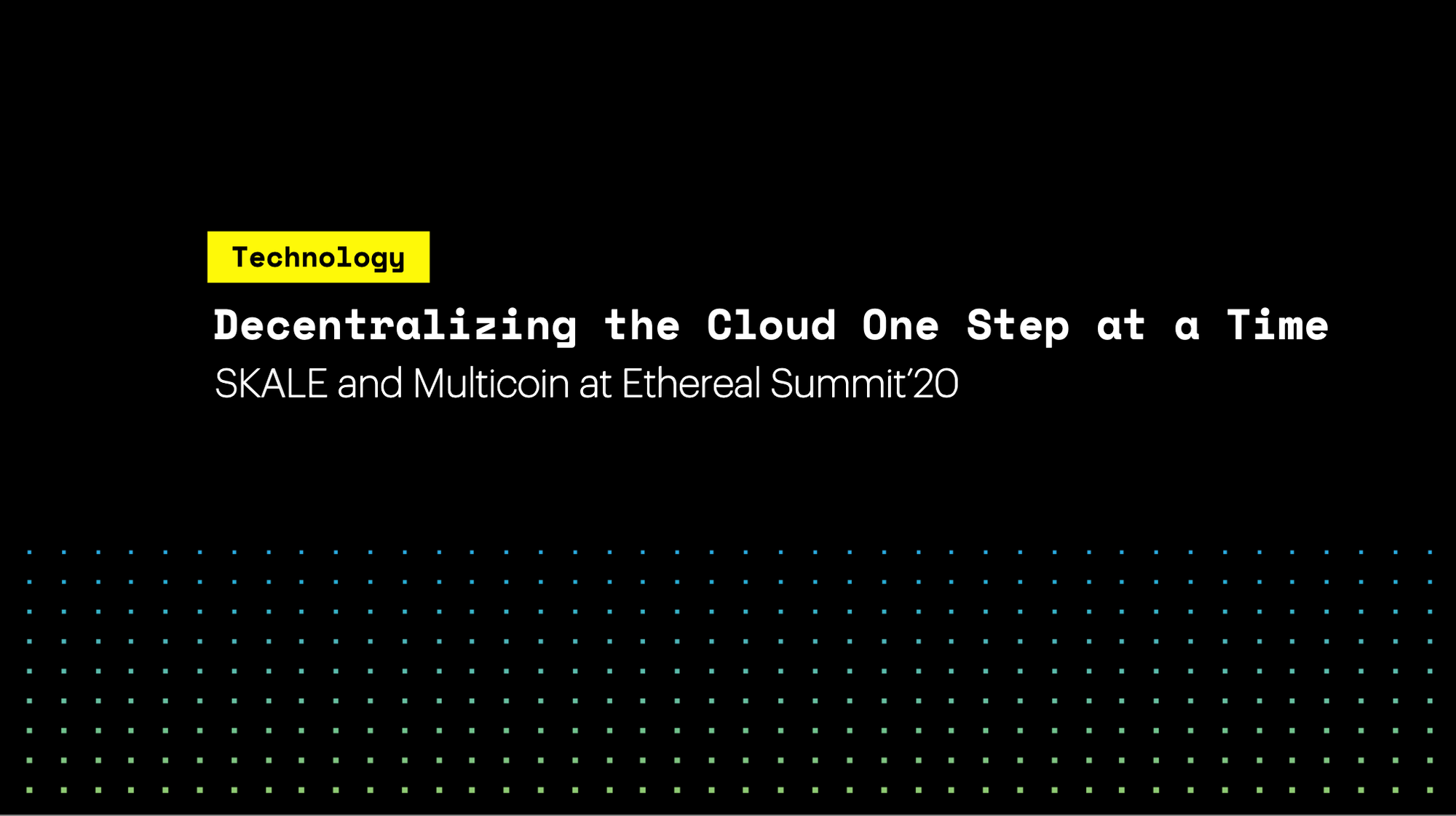 Decentralizing the Cloud, One Step at a Time
