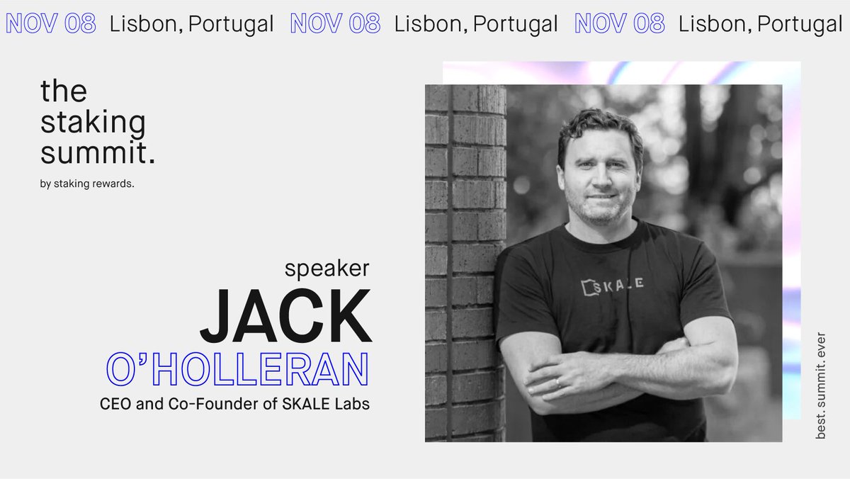 SKALE Labs' Jack O'Holleran speaking at The Staking Summit '22