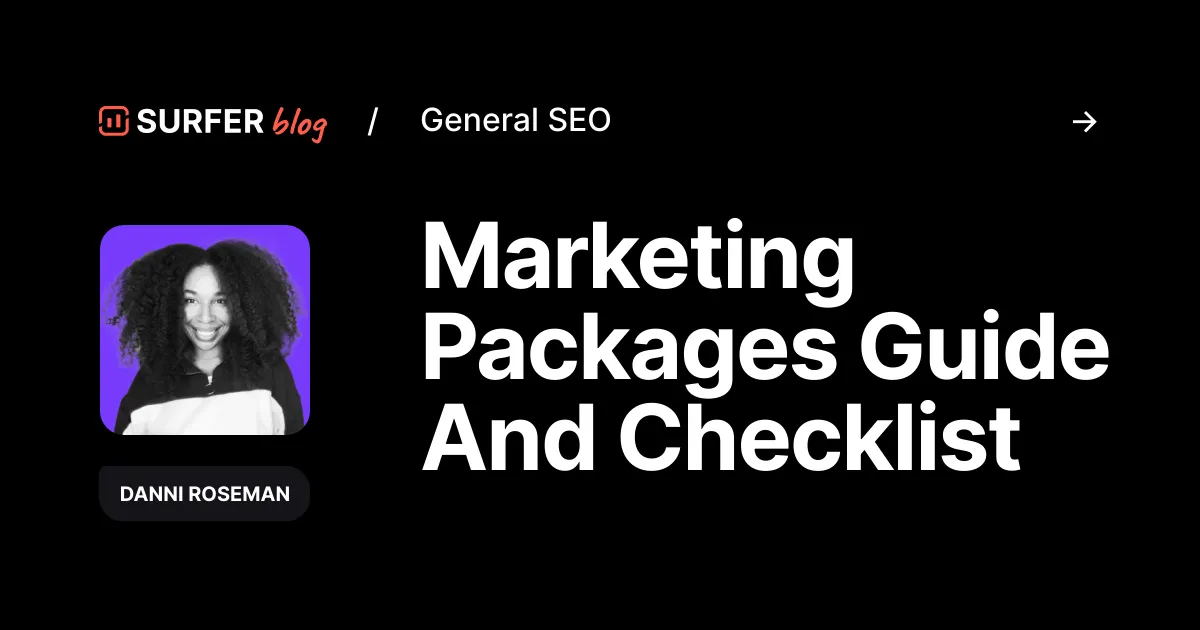 Marketing Packages Guide And Checklist