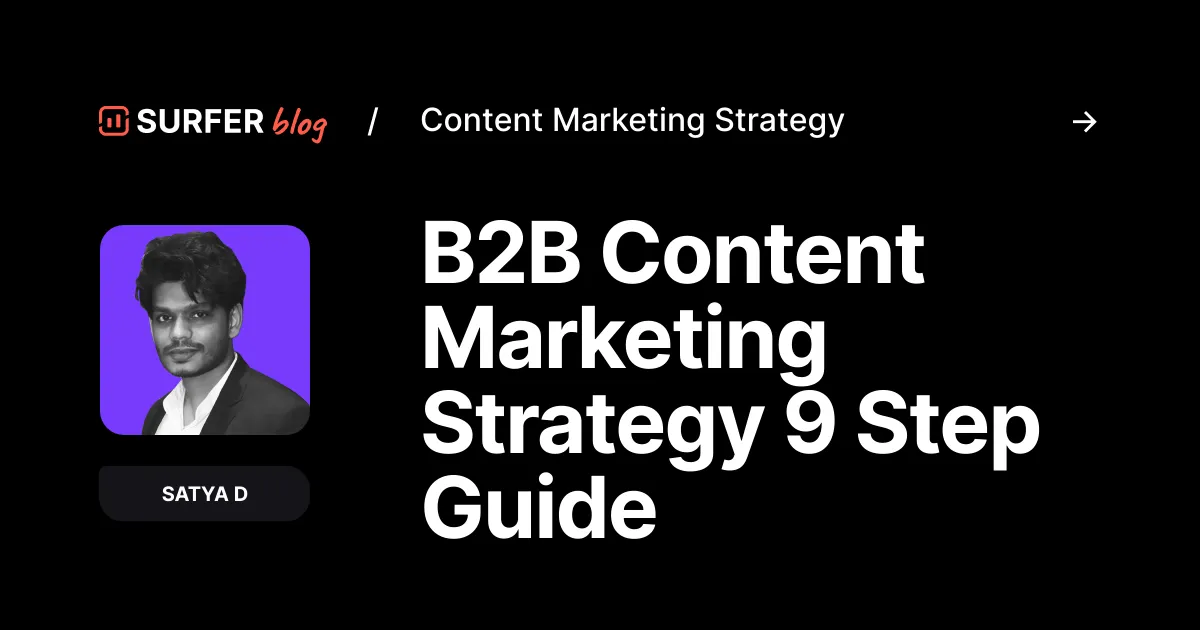 B2B Content Marketing Strategy 9 Step Guide