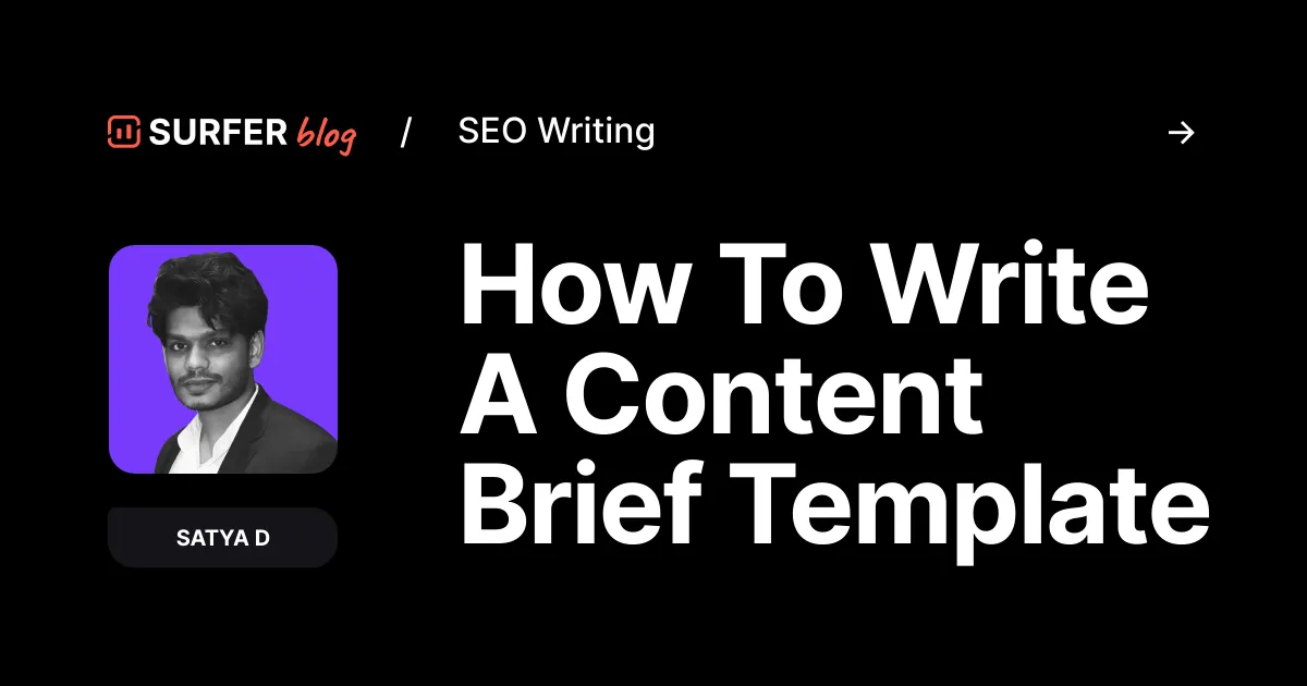 How To Write A Content Brief Template