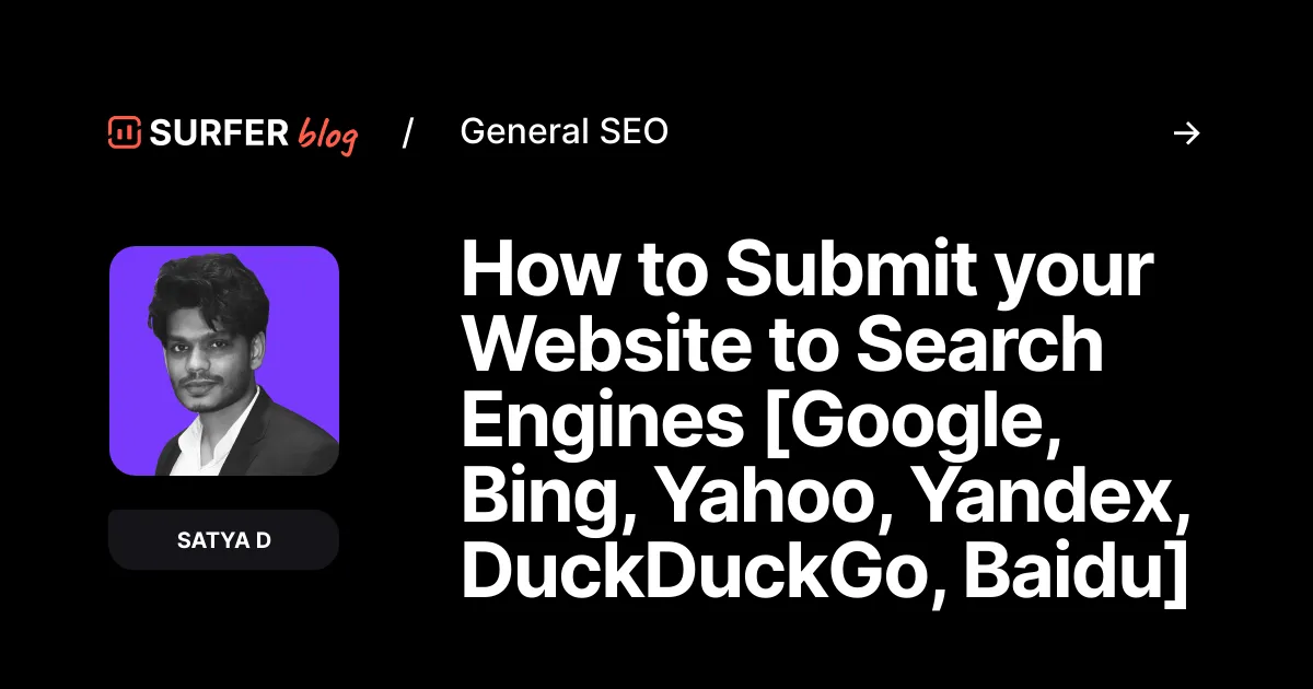 How to Submit your Website to Search Engines [Google, Bing, Yahoo ...