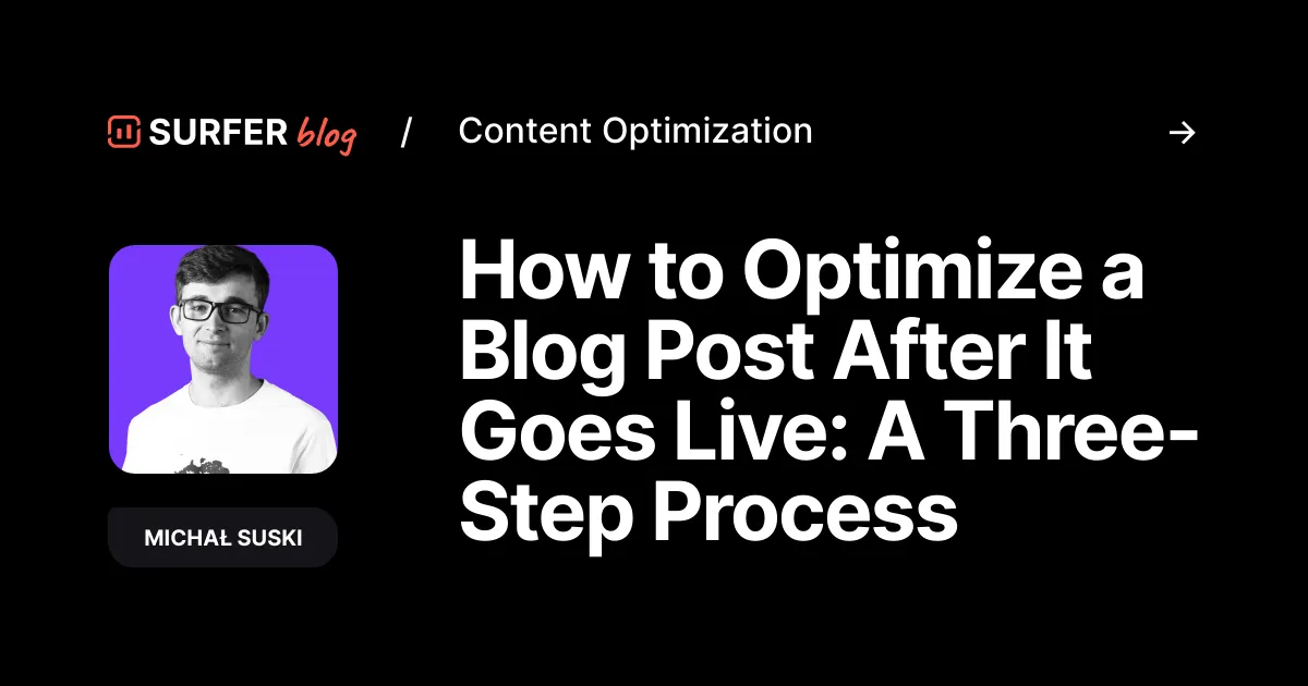 How to Optimize a Blog Post After It Goes Live: A Three-Step Process