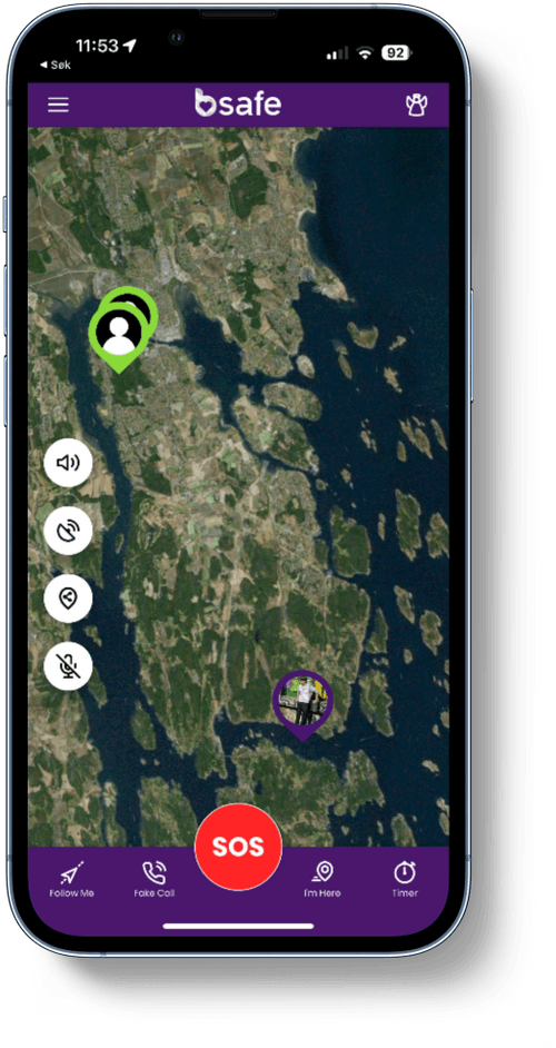 The bSafe Safety App - Never Walk Alone
