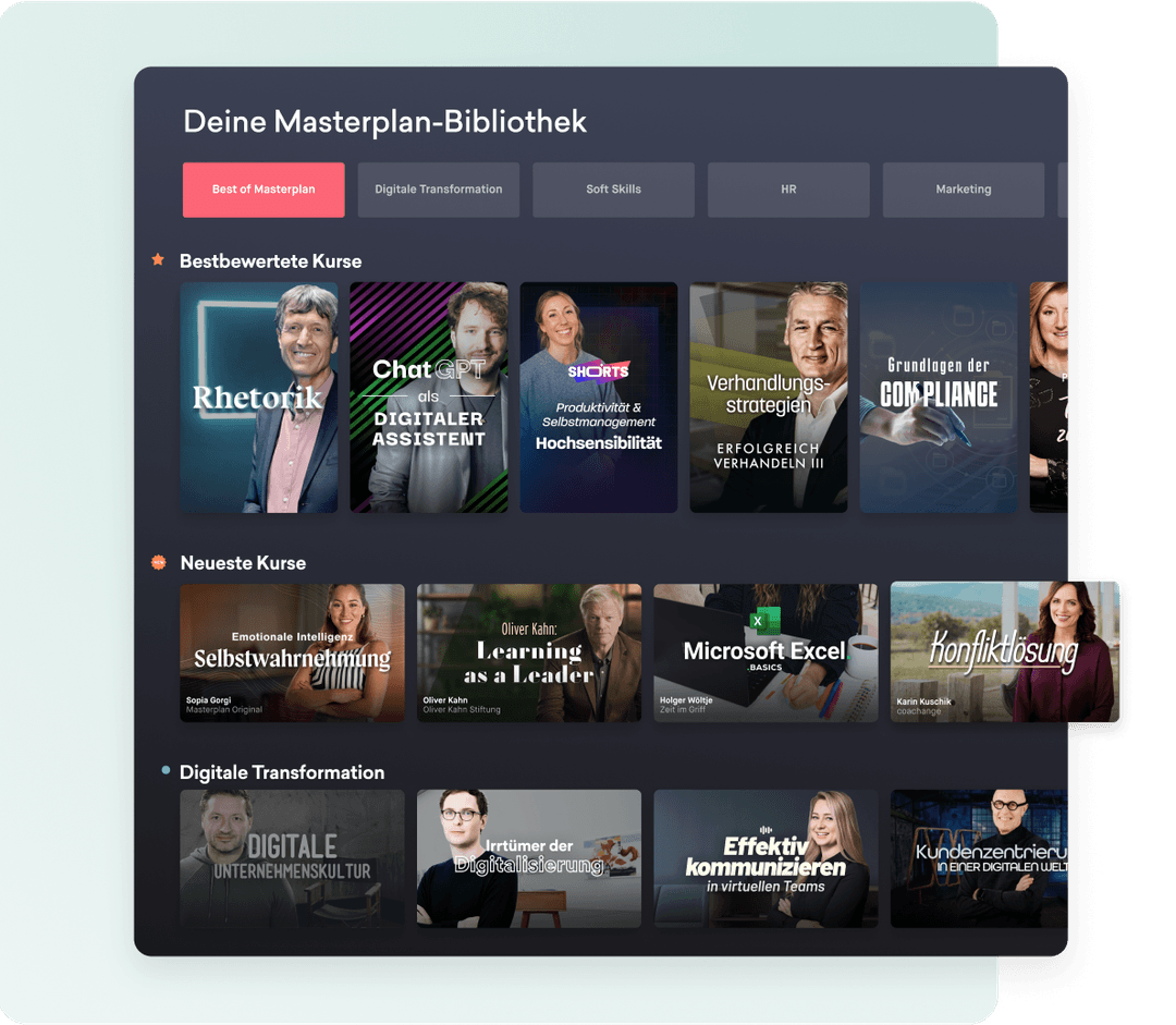 Masterplan | Learning Engagement Plattform für Unternehmen