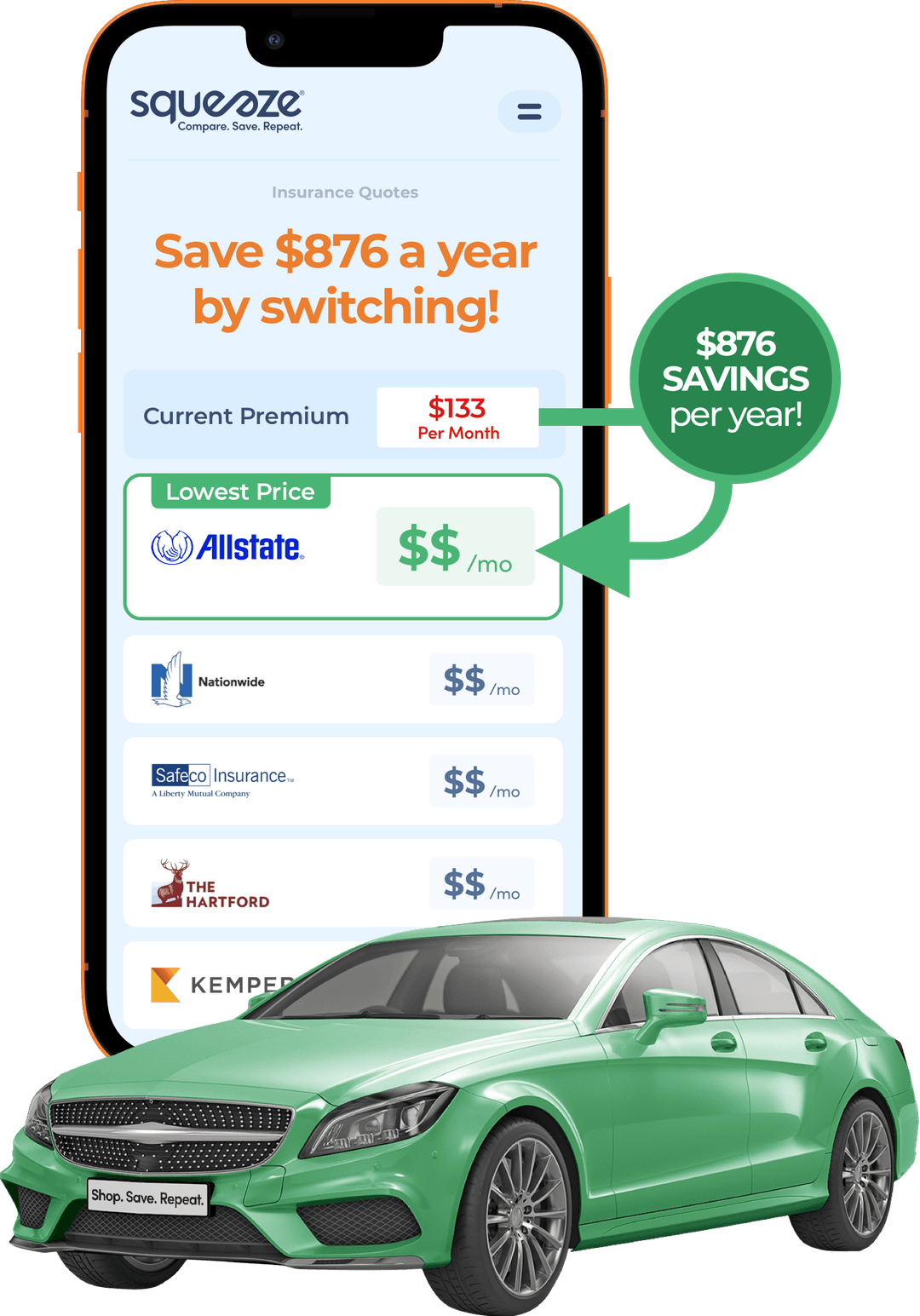 Shop Auto Insurance - Compare Quotes & Save | Squeeze