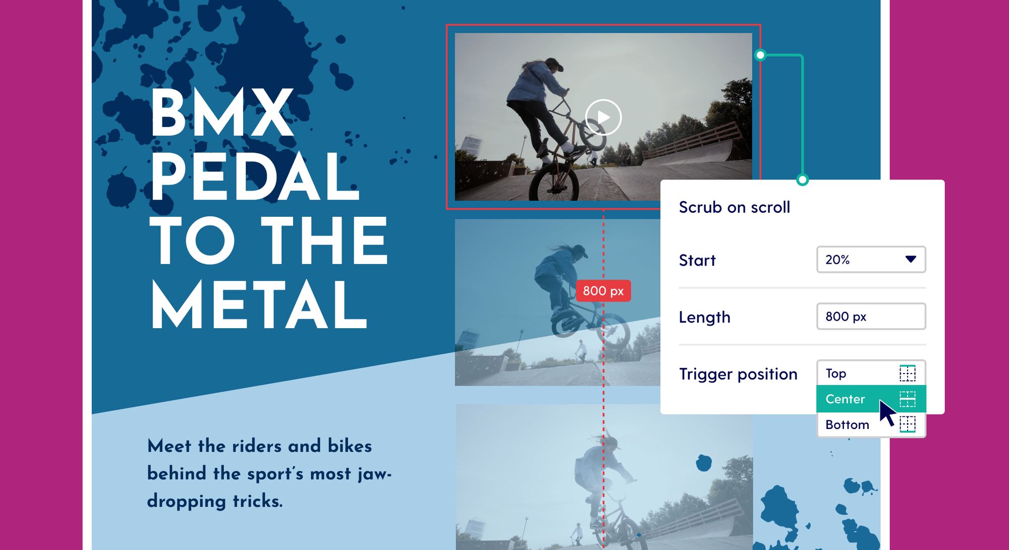 Introducing “scrub on scroll” for video, slideshows, Lottie and more ...