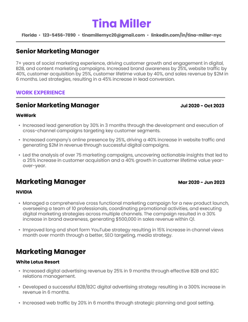 Crisp Line Resume Template - Resume template that is ATS-Ready & Free