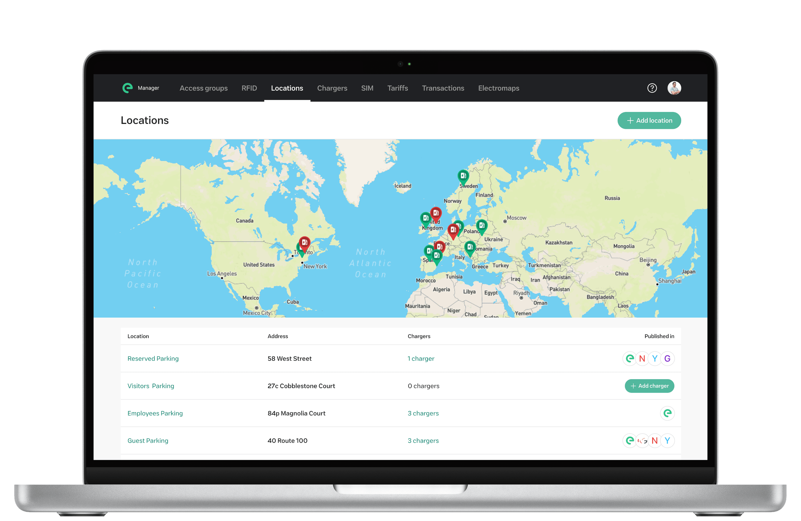 Map of charging stations and charging points for EV - Electromaps