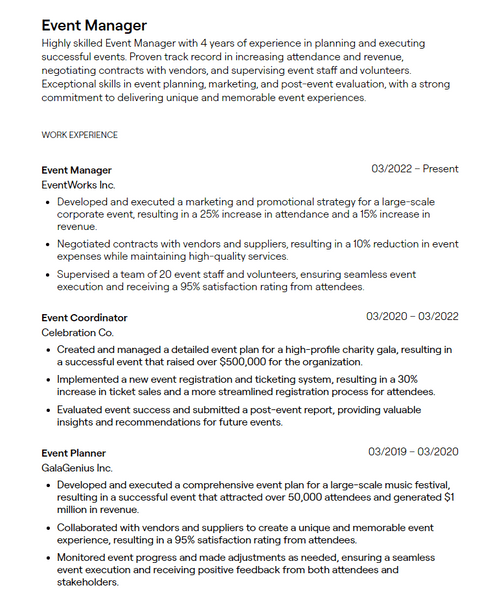 4+ Event Manager Resume Examples [with Free Templates]