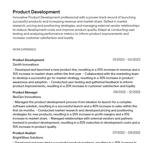 8+ Product Owner Resume Examples [with Free Templates]