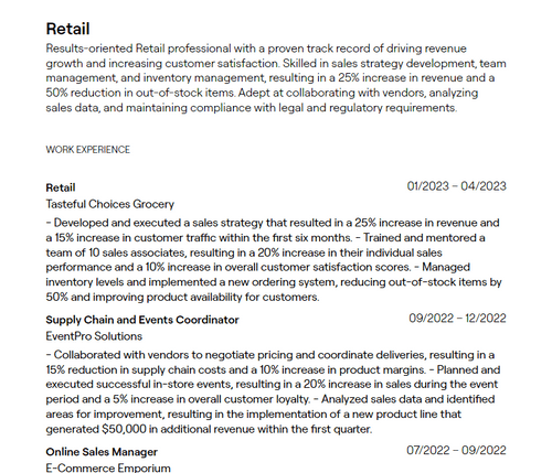4+ Retail Resume Examples [with Free Templates]