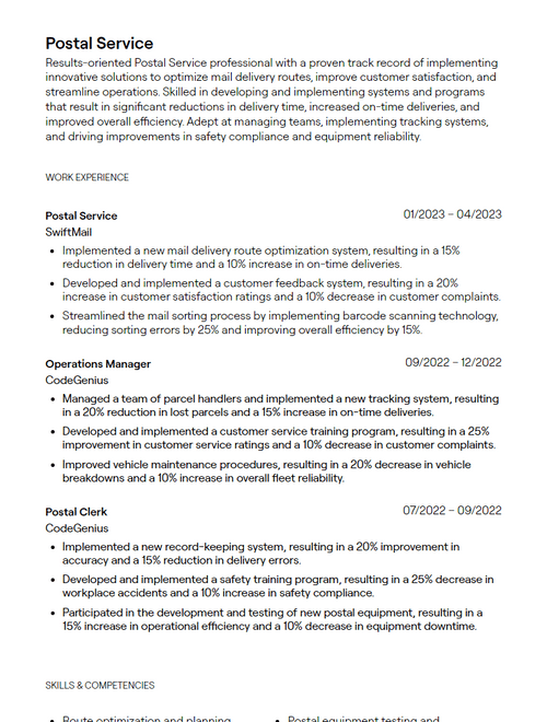 3+ Postal Service Cover Letter Examples (with In-Depth Guidance)