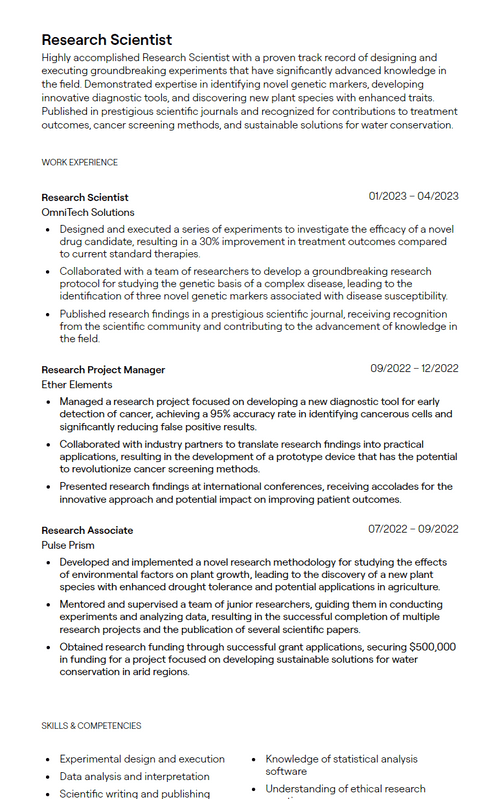 2+ Research Scientist Cover Letter Examples (with In-Depth Guidance)