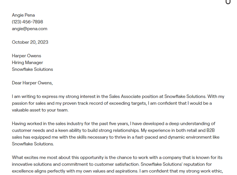 5+ Sales Associate Cover Letter Examples (with In-Depth Guidance)