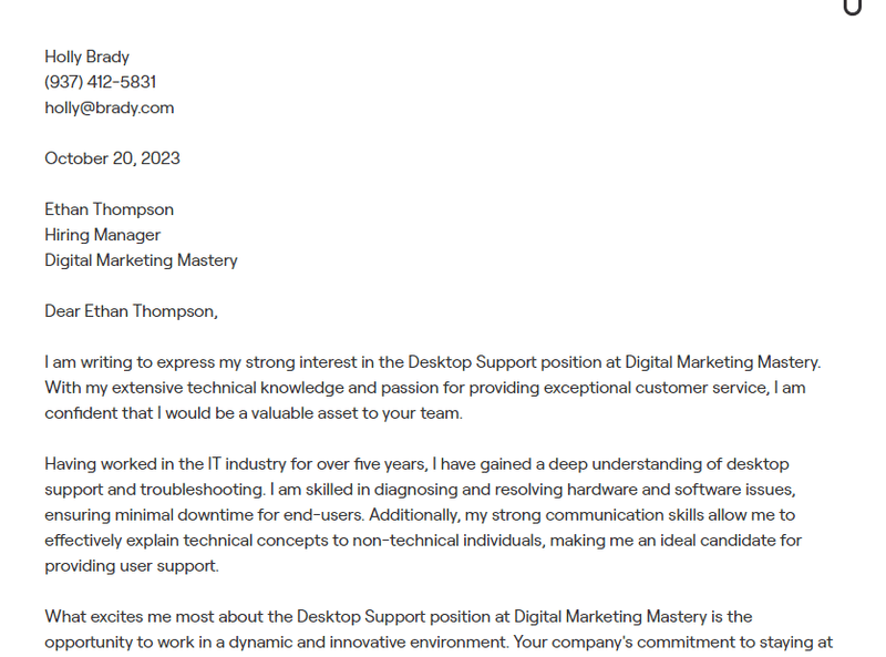 7+ Desktop Support Cover Letter Examples (with In-Depth Guidance)