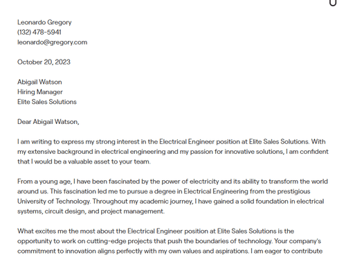 3+ Electrical Engineer Cover Letter Examples (with In-Depth Guidance)