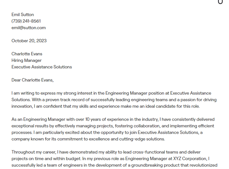 6+ Engineering Manager Cover Letter Examples (with In-Depth Guidance)