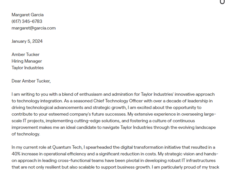 1+ Chief Operating Officer Cover Letter Examples (with In-Depth Guidance)