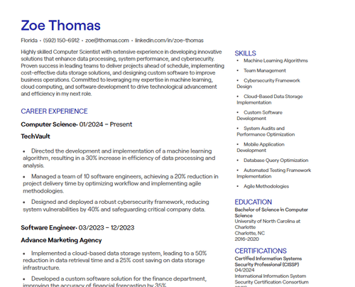 9 Computer Science CV Examples [with Free Templates]