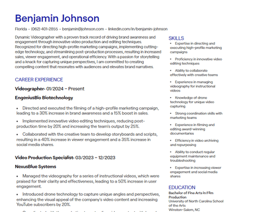 7 Video Editor CV Examples [with Free Templates]