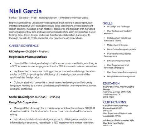 5 Web Designer CV Examples [with Free Templates]