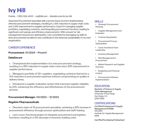 10 Procurement CV Examples [with Free Templates]