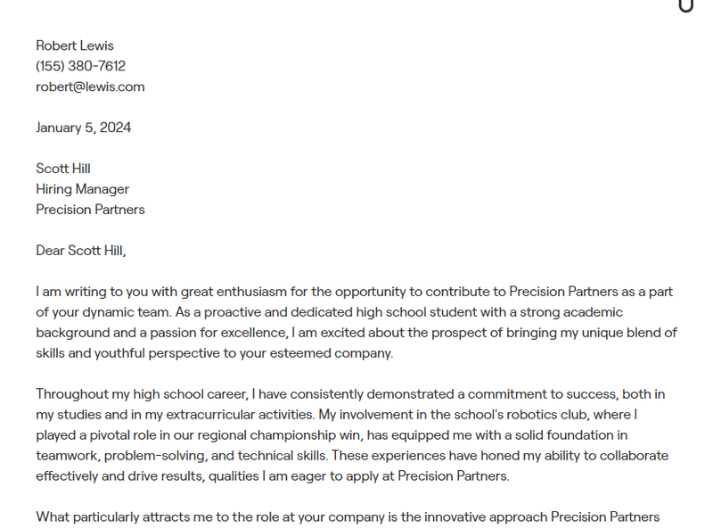 5+ High School Cover Letter Examples (with In-Depth Guidance)