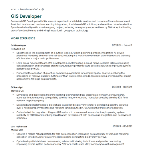 7+ GIS Resume Examples [with Free Templates]