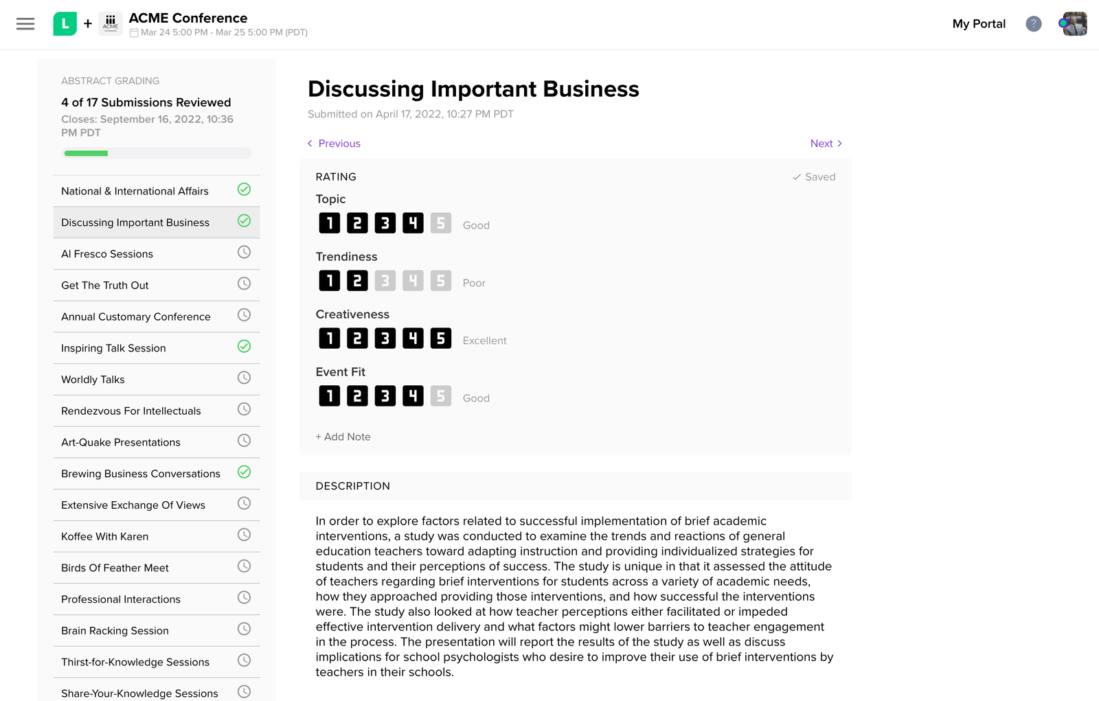 Sessionboard: Next-Gen Speaker and Content Management