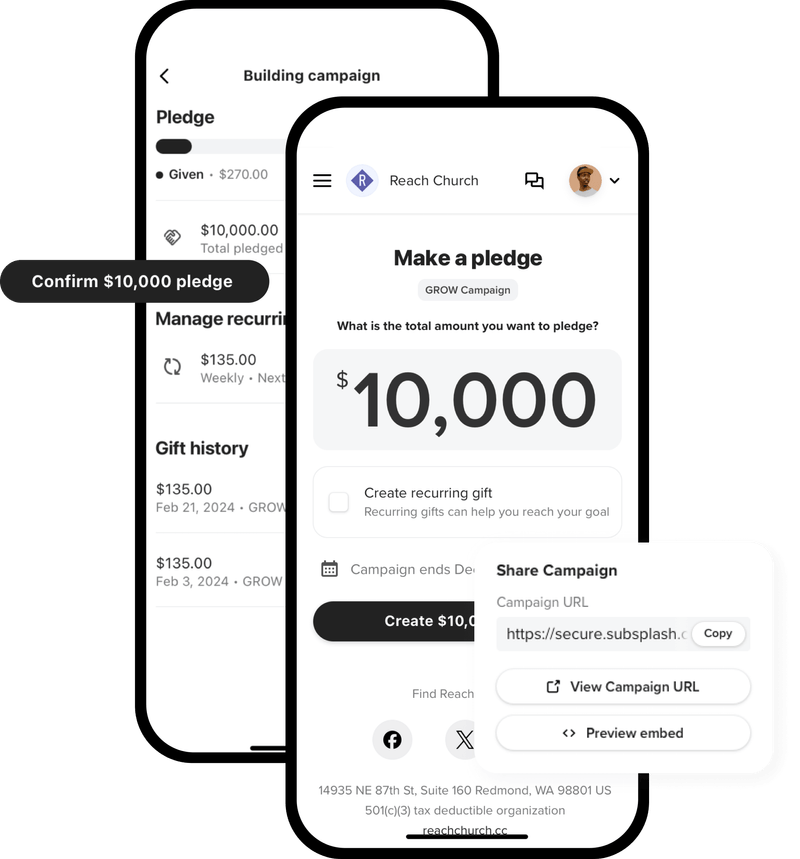 Online Giving for Churches | Subsplash Giving
