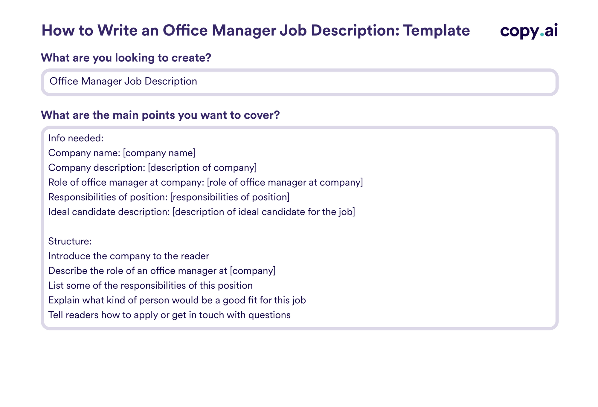 Office Manager Job Description Templates: How To Write & Examples