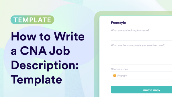 Cna Job Description Templates: How To Write & Examples