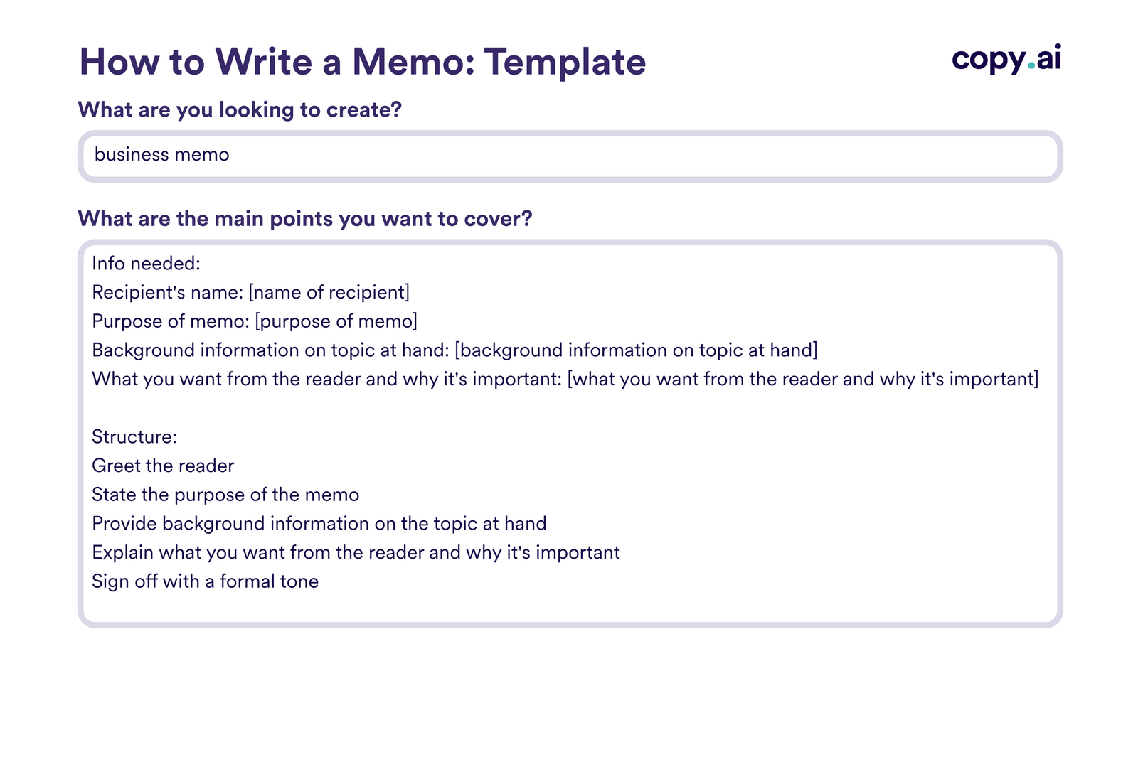 Business Memo Templates: How To Write & Examples