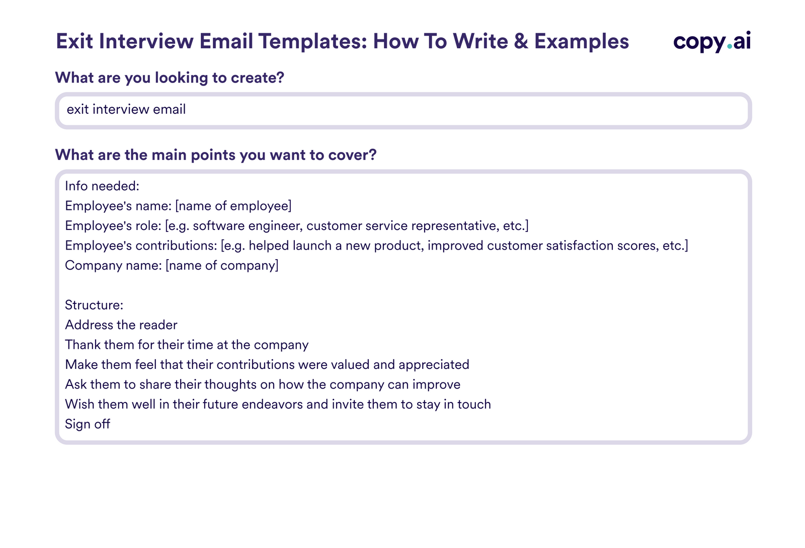 Exit Interview Email Templates: How To Write & Examples