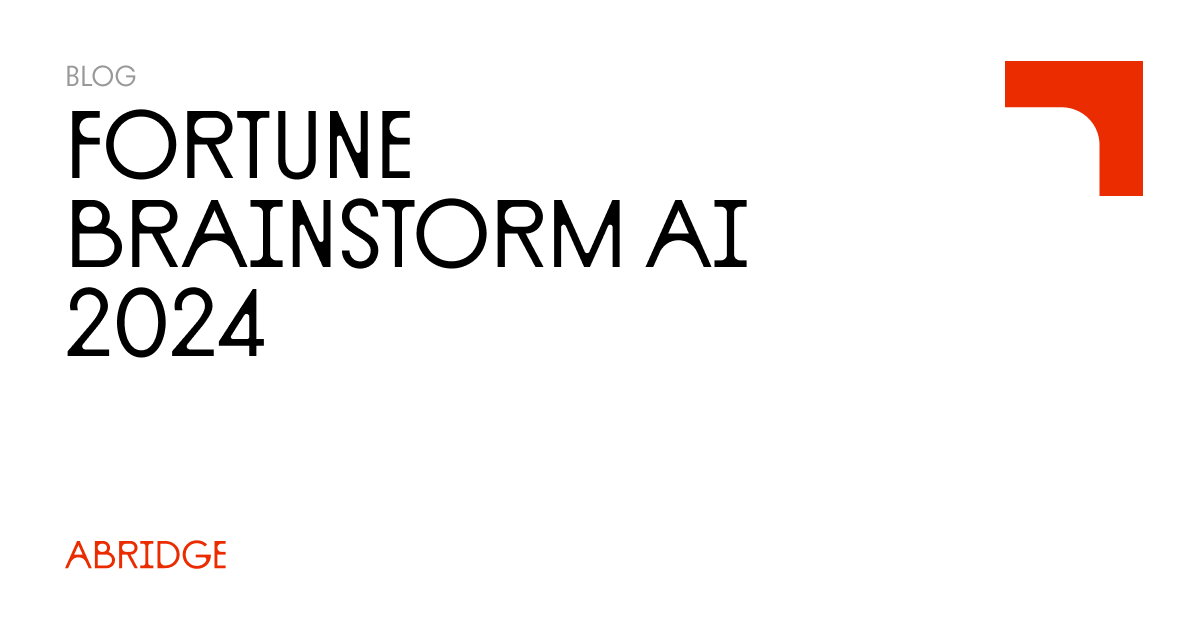 Our Founder, Shivdev Rao on stage at Fortune at Fortune Brainstorm AI 2024