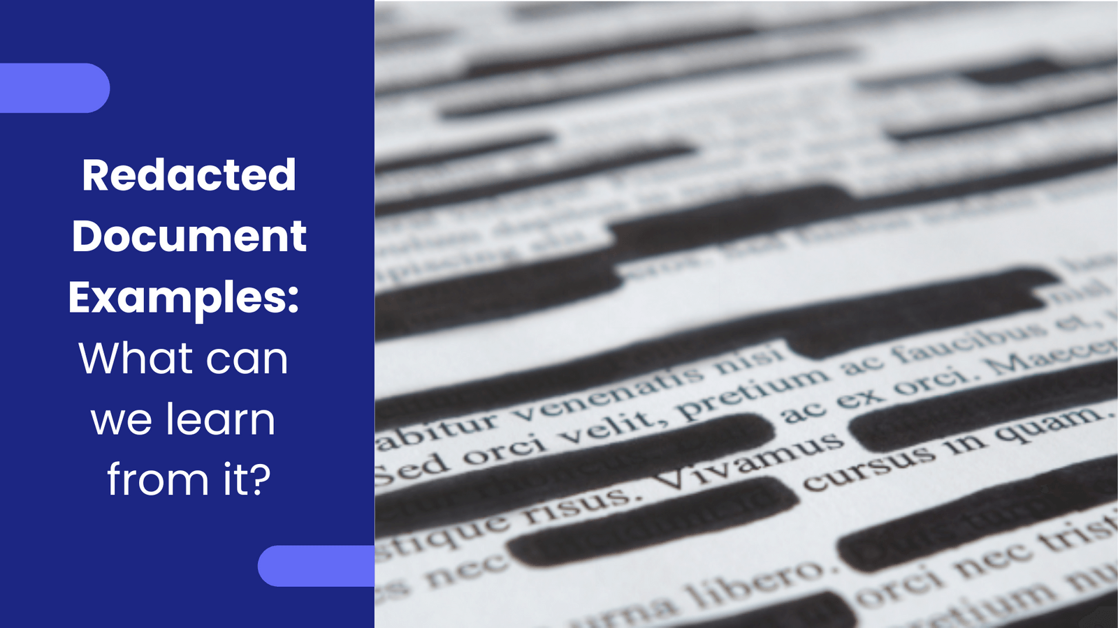 Redacted Document Examples: What can we Learn from it?