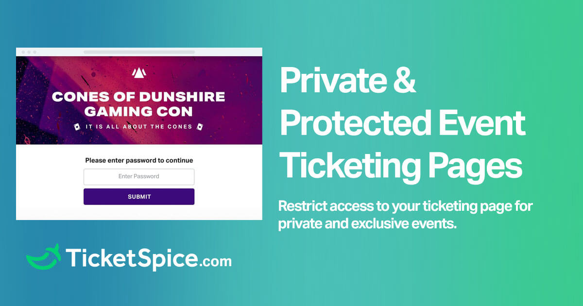 Private Event Ticketing System - Sell Tickets Online
