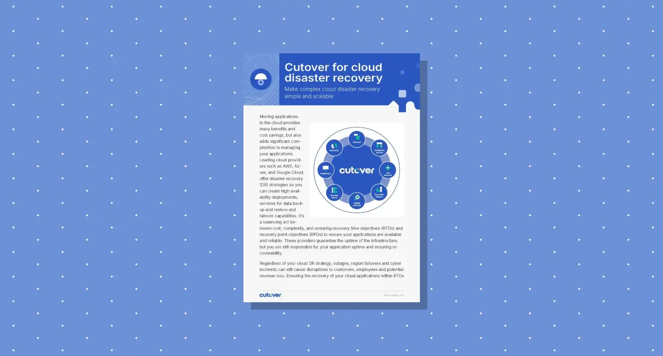Cutover for cloud disaster recovery | Fact sheet